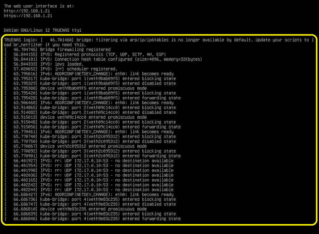 How to silence Login Console messages? - TrueNAS General - TrueNAS Community Forums