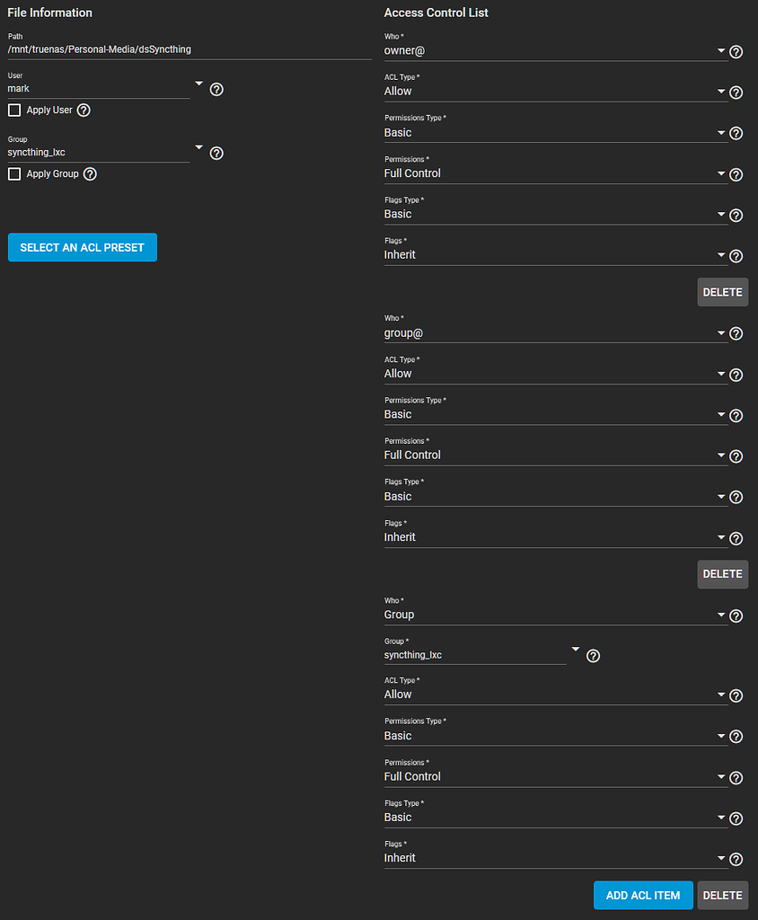 Share ACL permissions - user in group cannot access files created by other users - TrueNAS ...