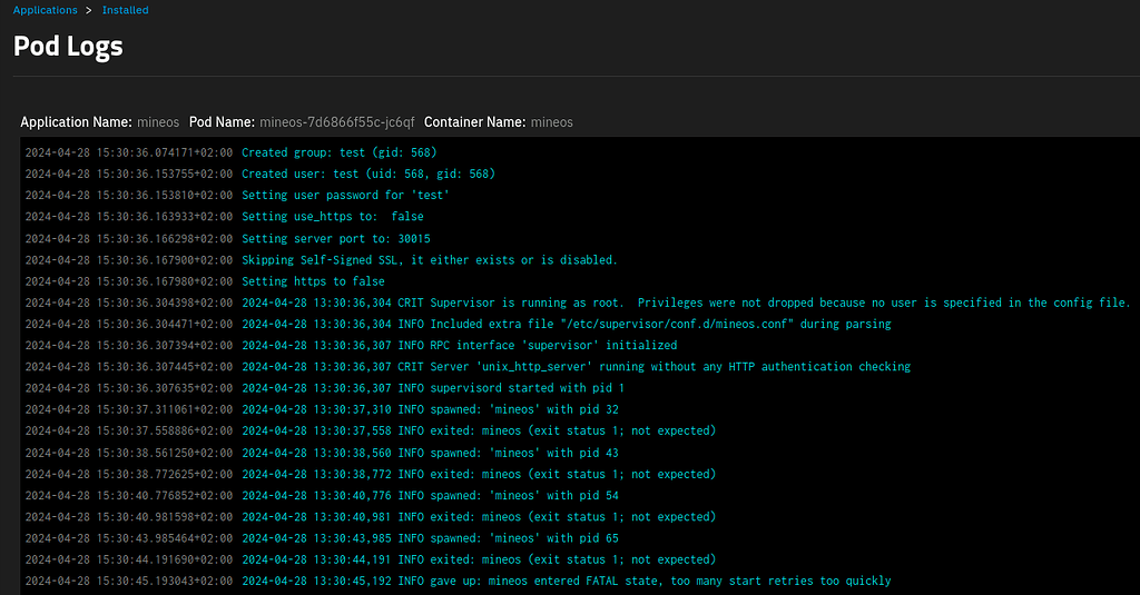 Mineos Cannot Deploy Apps And Virtualization Truenas Community Forums