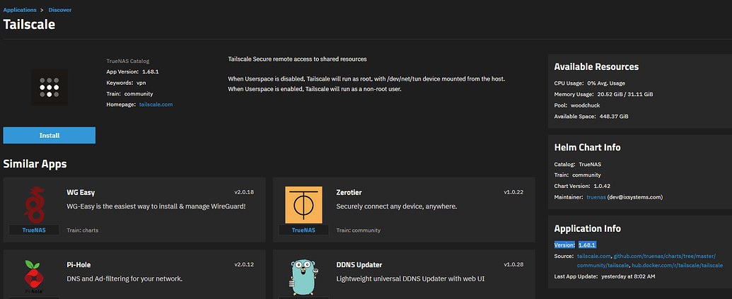 Tailscale fails to deploy - Apps and Virtualization - TrueNAS Community Forums