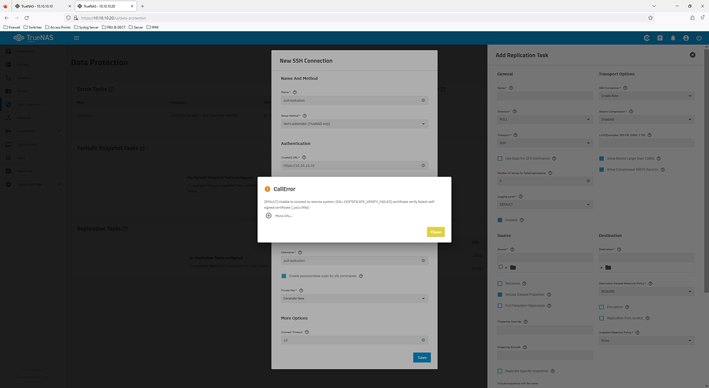 SCALE: Replication task setup /w default certificates not working ...