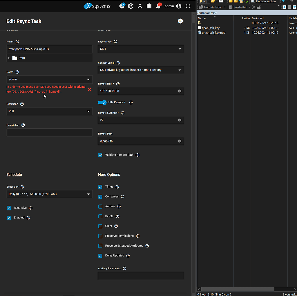 TrueNAS rsync pull problem - TrueNAS General - TrueNAS Community Forums
