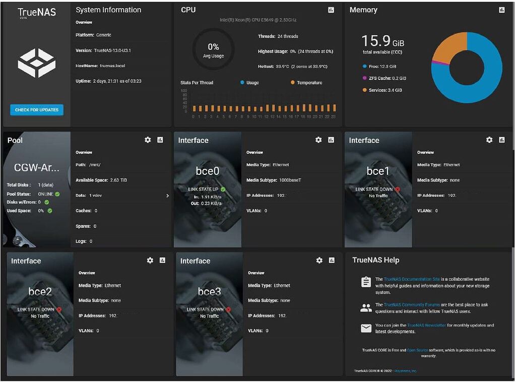 Re: Tweaking the TrueNAS Setup - TrueNAS General - TrueNAS Community Forums