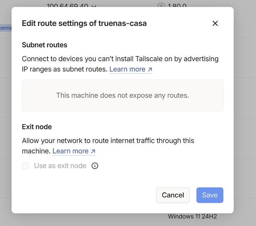 App Tailscale and exit node - Apps and Virtualization - TrueNAS Community Forums