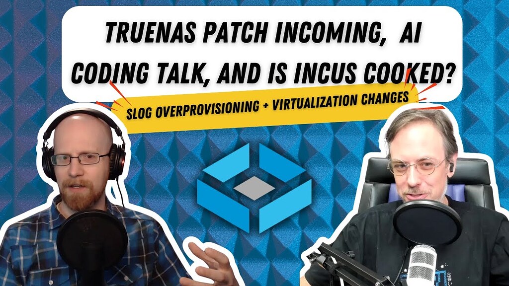 Virtualization Recap, AI Coding Comparisons, SLOG Overprovisioning | TrueNAS Tech Talk (T3) E034 ...
