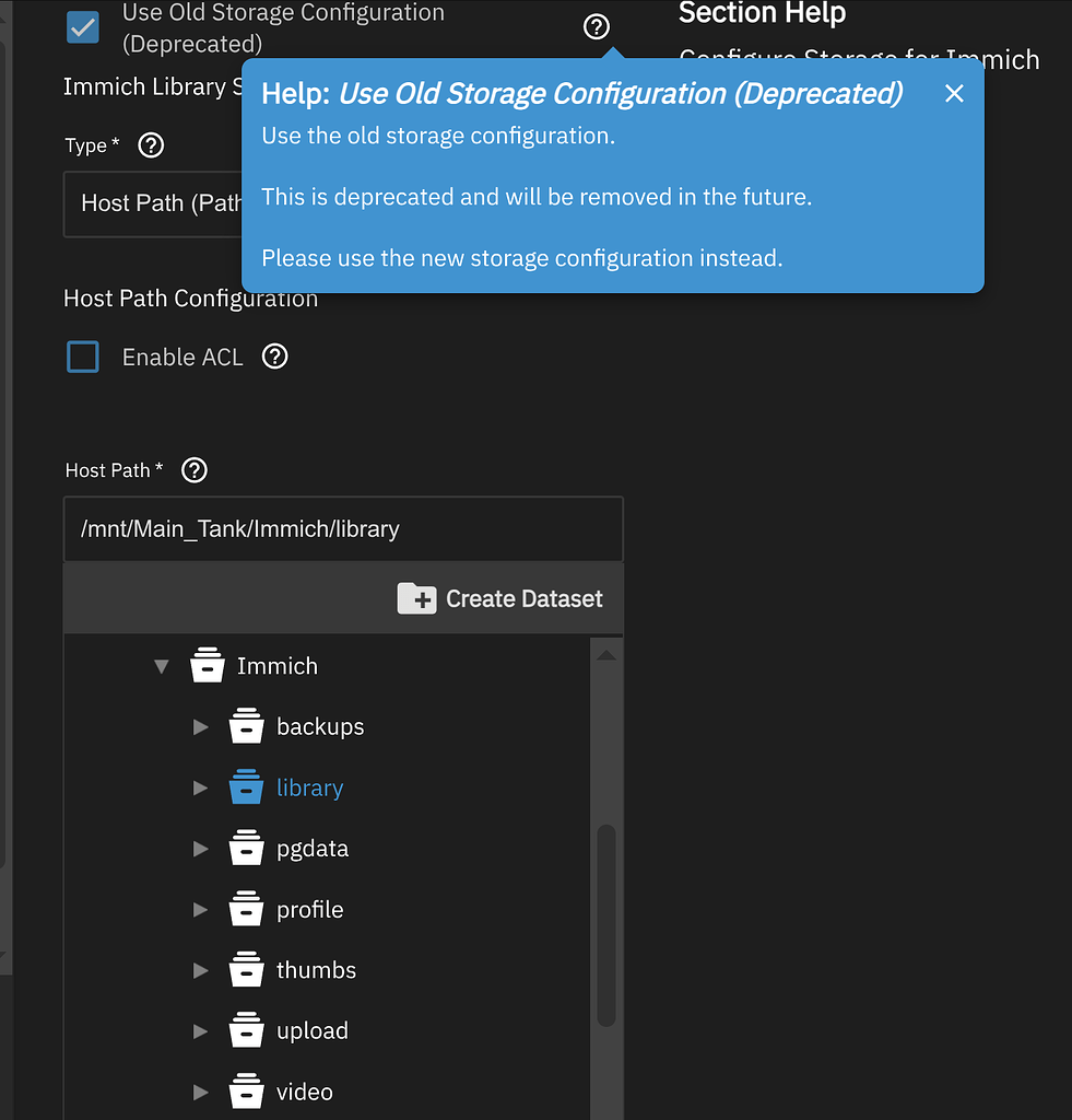 Immich Storage Location is Being Deprecated Issue - TrueNAS General - TrueNAS Community Forums