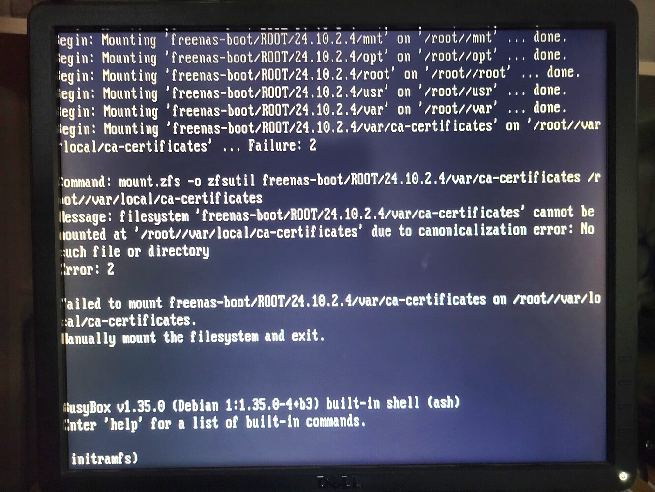 TrueNAS scale failes to boot to completion - TrueNAS General - TrueNAS ...