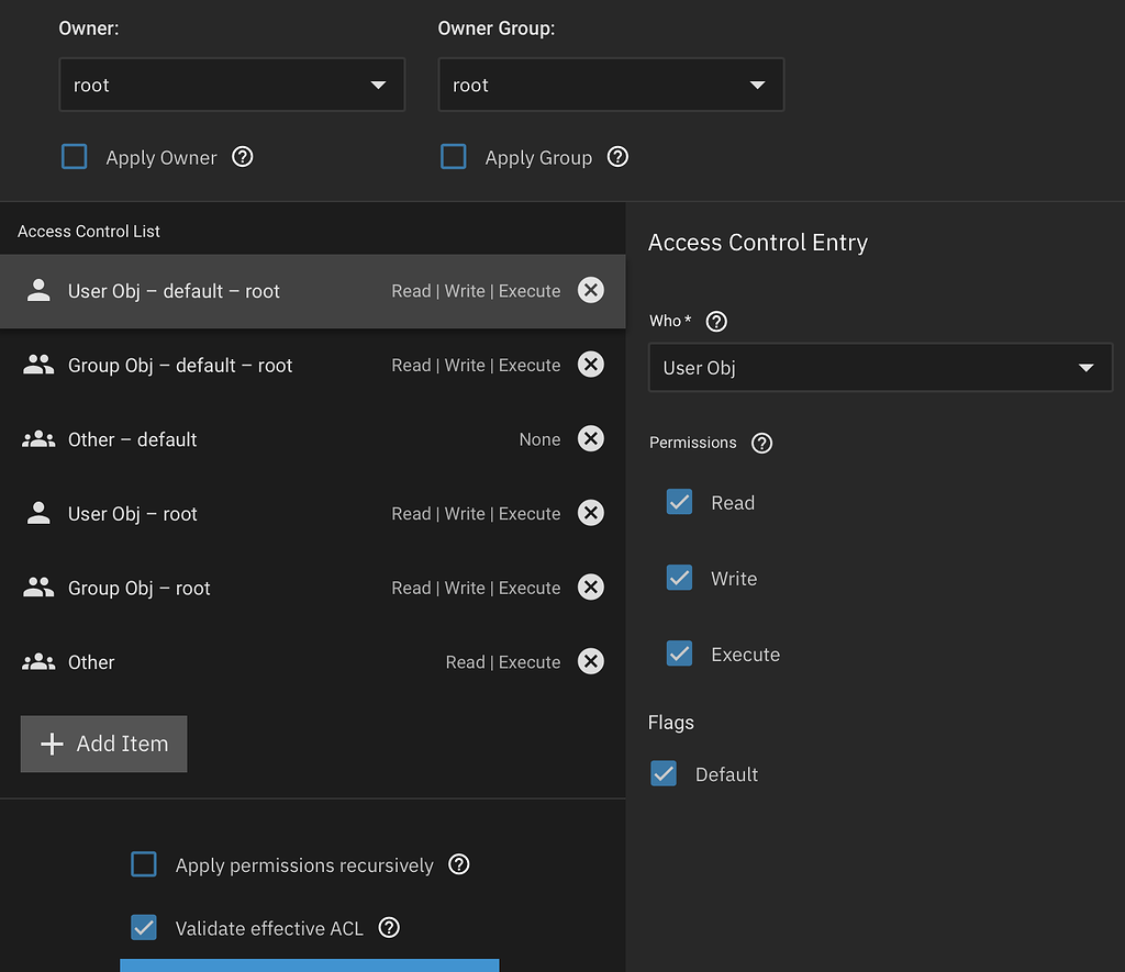 I don't understand POSIX ACL default flag - TrueNAS General - TrueNAS ...