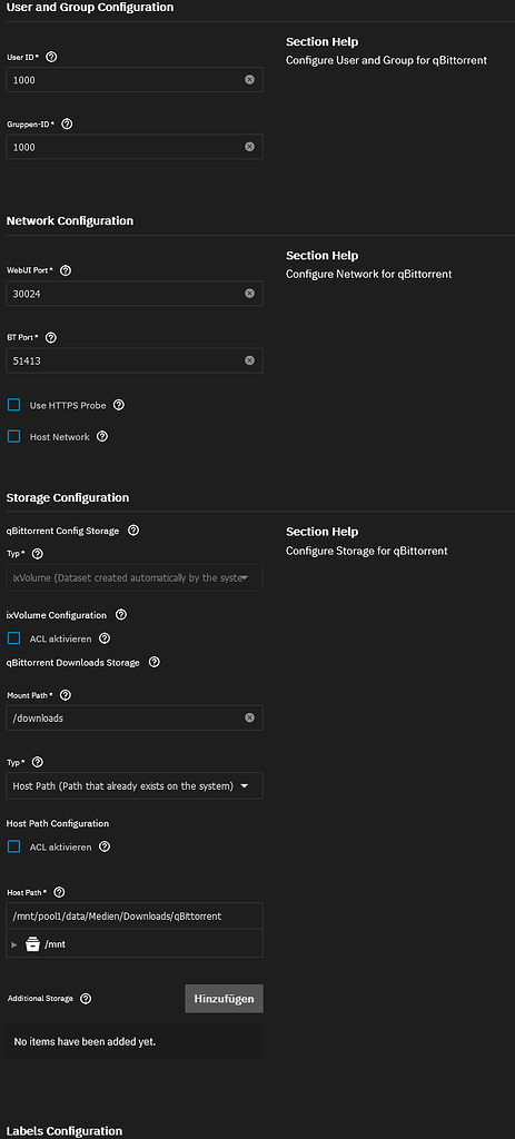 qBittorrent group and user configuration to enable file access for my user - Apps and ...