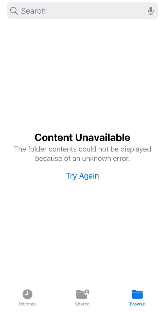 "Content Unavailable" Error after connecting to TrueNAS Scale SMB share on IOS - TrueNAS General ...
