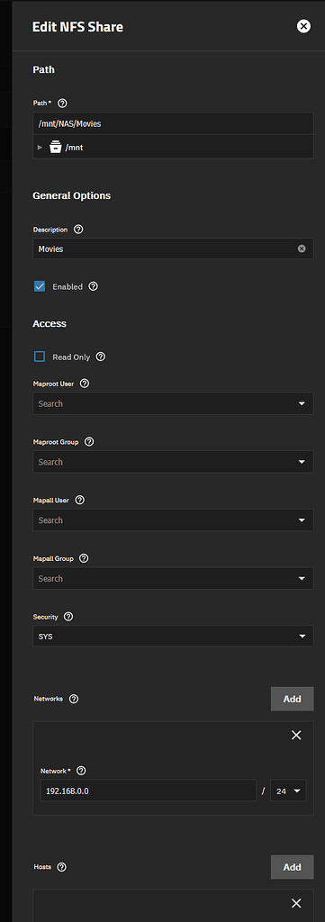 Trying to map NFS share on TrueNas from Windows 11 - TrueNAS General ...