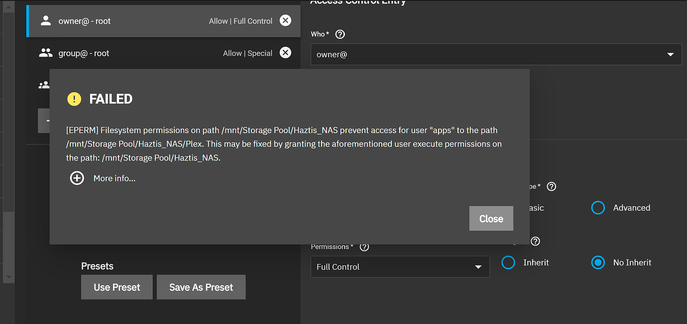 Help with Permissions for Plex and SMB - TrueNAS General - TrueNAS Community Forums